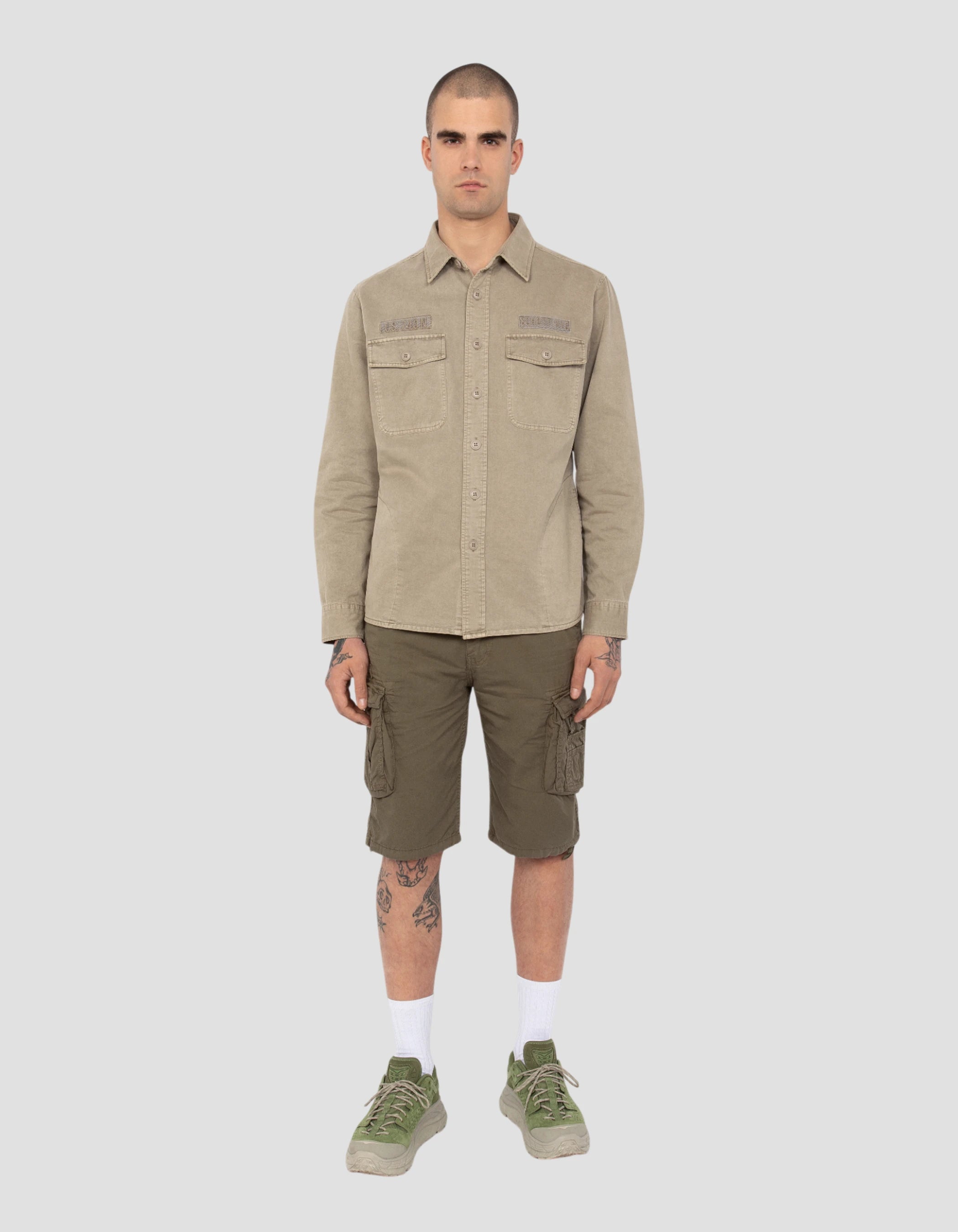 Surchemise army taupe - SHSTANTONML | Schott NYC®